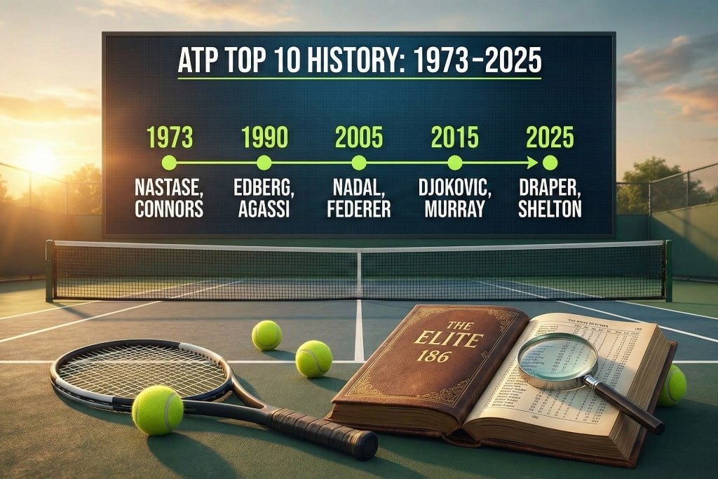 A Deep Dive into 52 Years of ATP Top 10 History (1973-2025) - Tennis ...