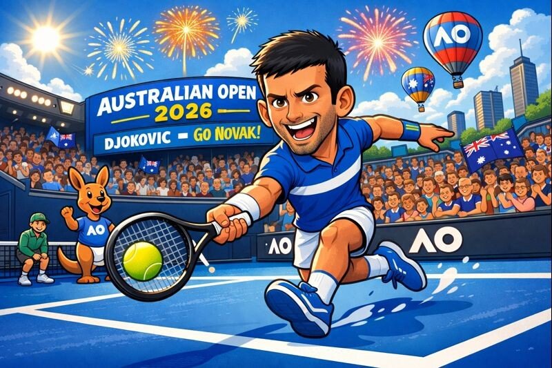 Novak Djokovic at the 2026 Australian Open - Tennis Tour Calendar